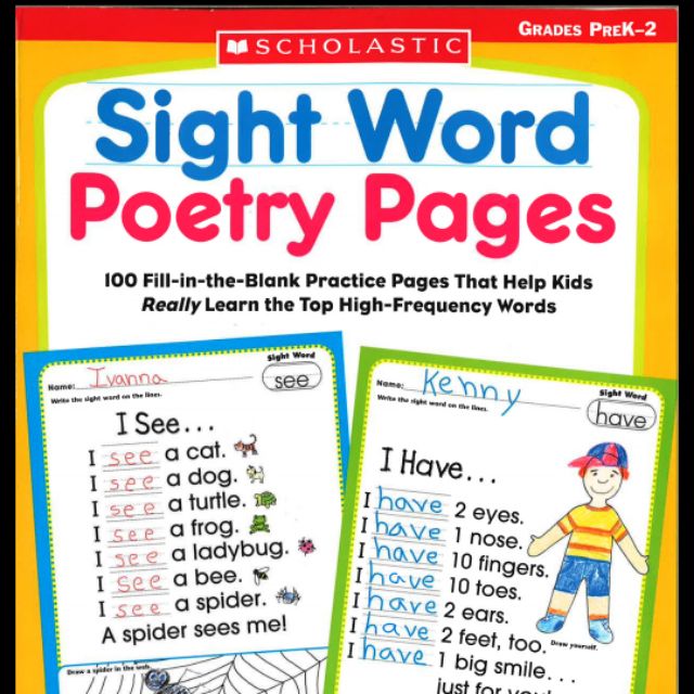 Sight Word Poetry Pages (113 pages) | Shopee Singapore