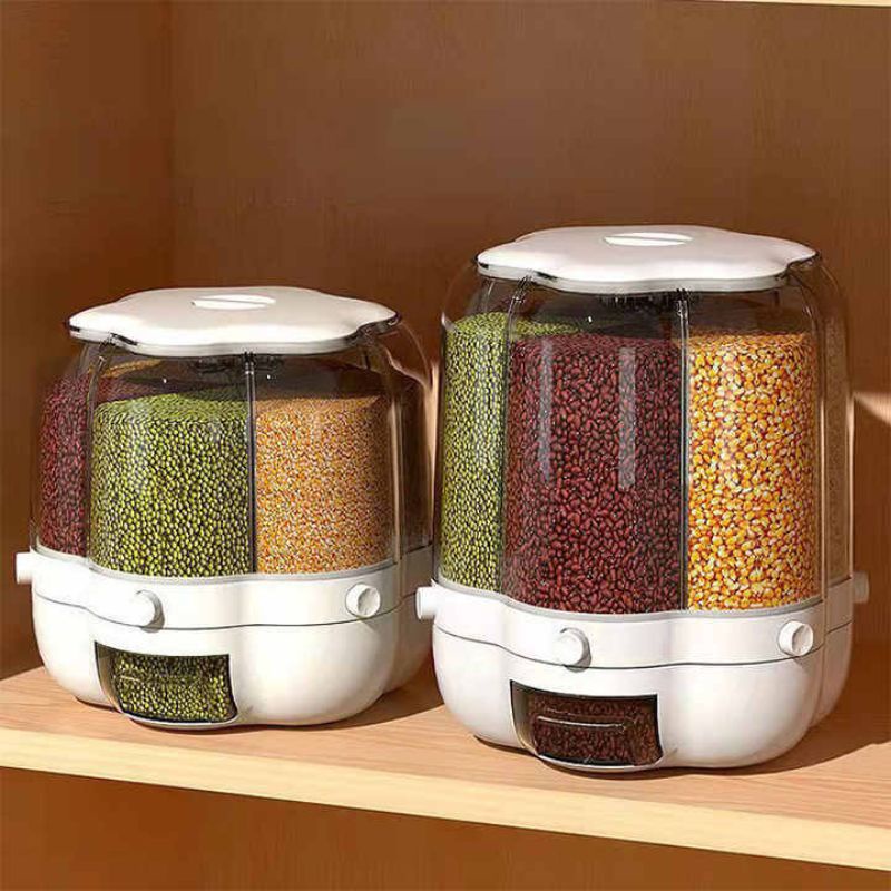 Rotating Flower Rice Dispenser 6-Grid/6-Grid Swivel Rice Dispenser ...