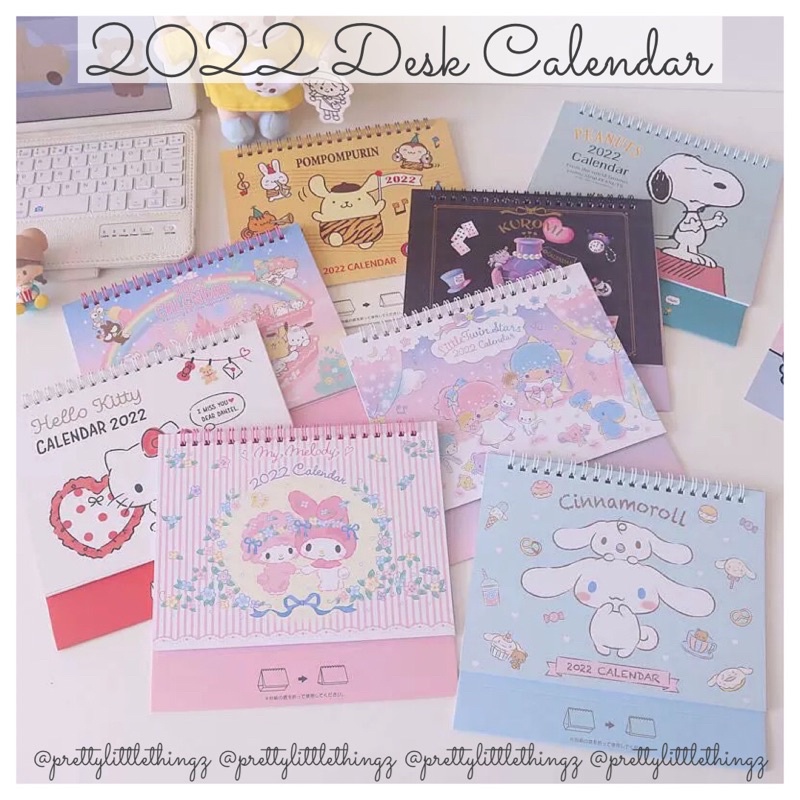 * SG READY STOCK * 2022 Desk Calendar (Little Twin Stars, Melody, Hello ...