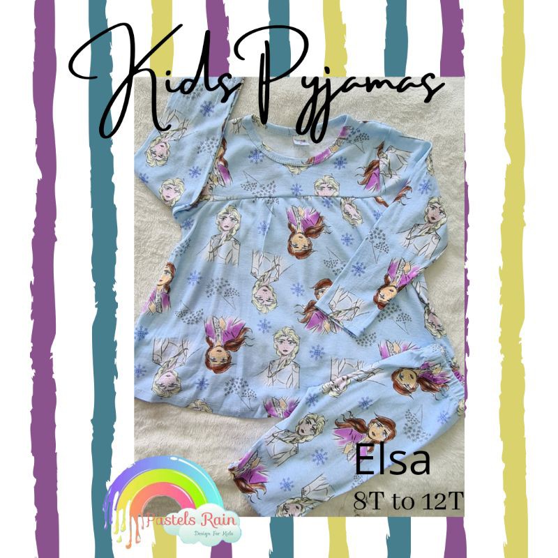 Girl's Pyjamas Elsa and Hello Kitty | Shopee Singapore