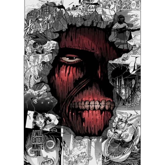 Titan in the Wall/Life size Poster A4 Poster High Quality/4K HD Print ...