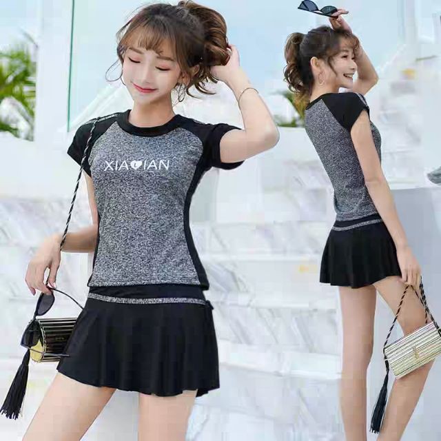 Swimsuit Girls Split Style Split Conservative Slimmer Look Cover Belly ...