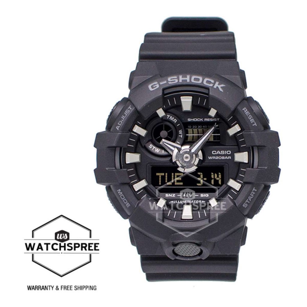Casio G-Shock New GA-700 Black Resin Band Watch GA700-1B GA-700-1B ...