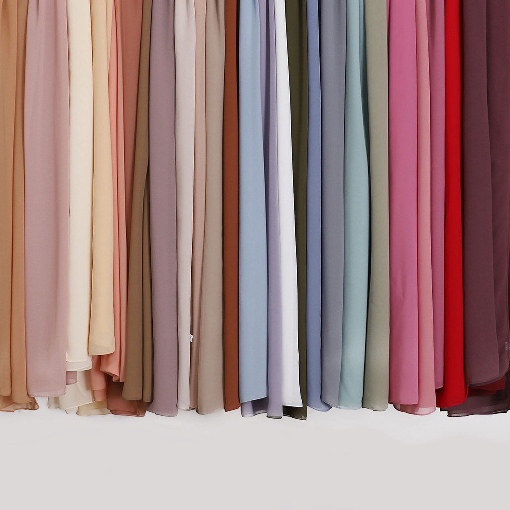 55-100 SG STOCK Premium Quality Chiffon Plain Shawl Tudung Muslim Head ...