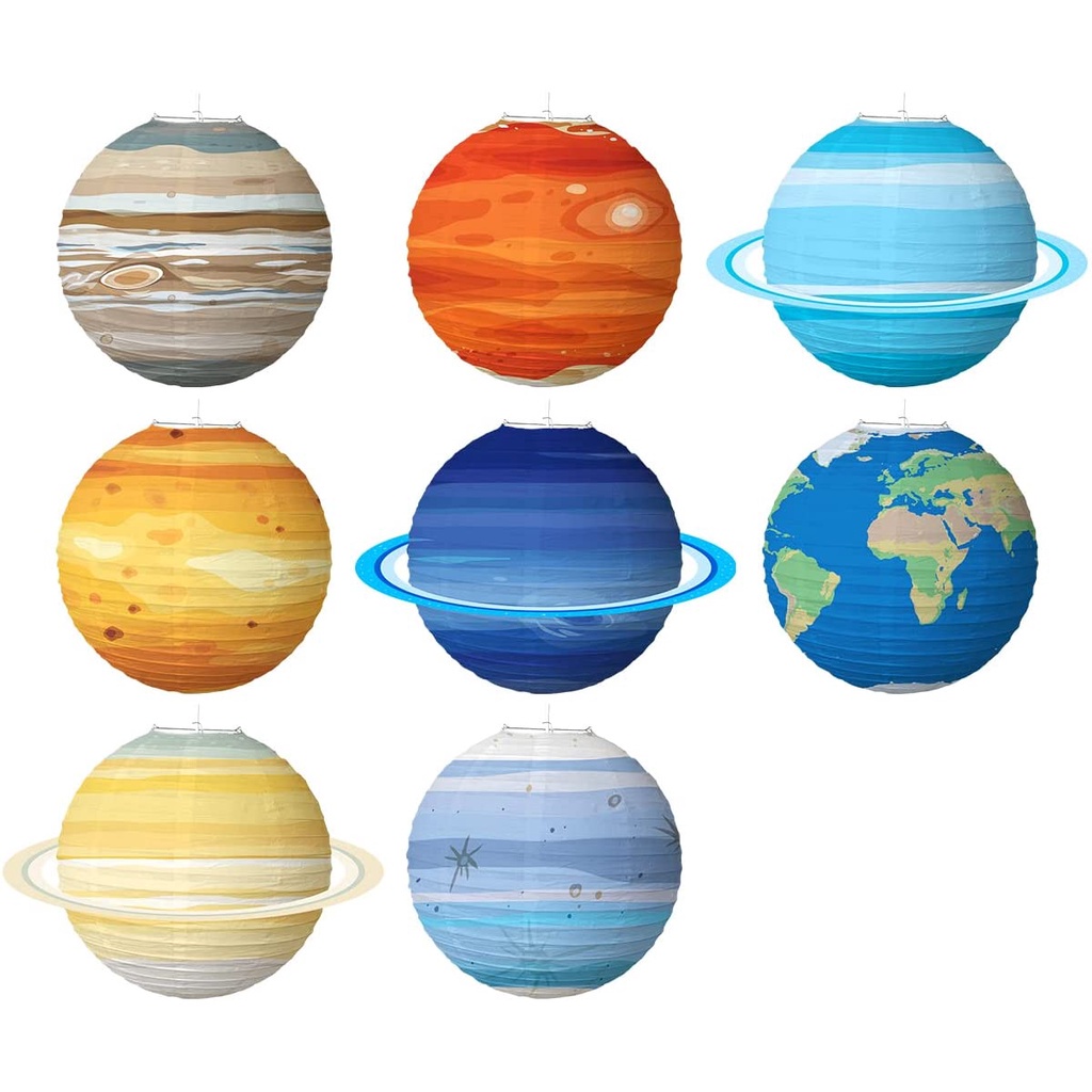 1 piece Big Size 3D Earth Planet Paper Lantern for Outer Space Theme ...