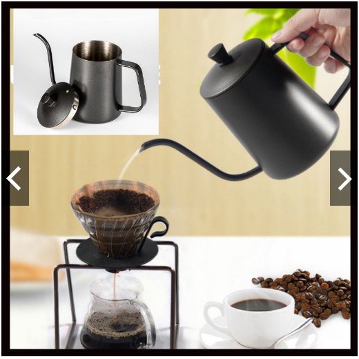 Coffee Maker Pot Long Mouth Drip Kettle Jug Barista Coffee Pot 600ml ...