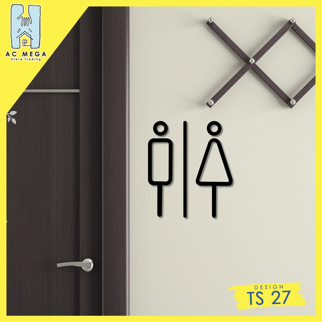 15 design Toilet Signage Washroom Sign Tandas Arcylic Toilet Sign ...