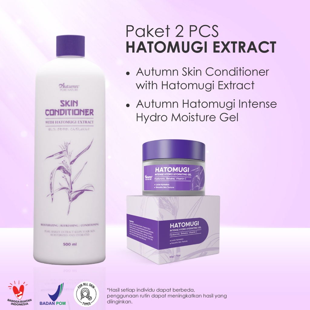 Package 2 HATOMUGI SKIN CONDITIONER & HYDRO MOISTURE GEL (ASC+AHG ...