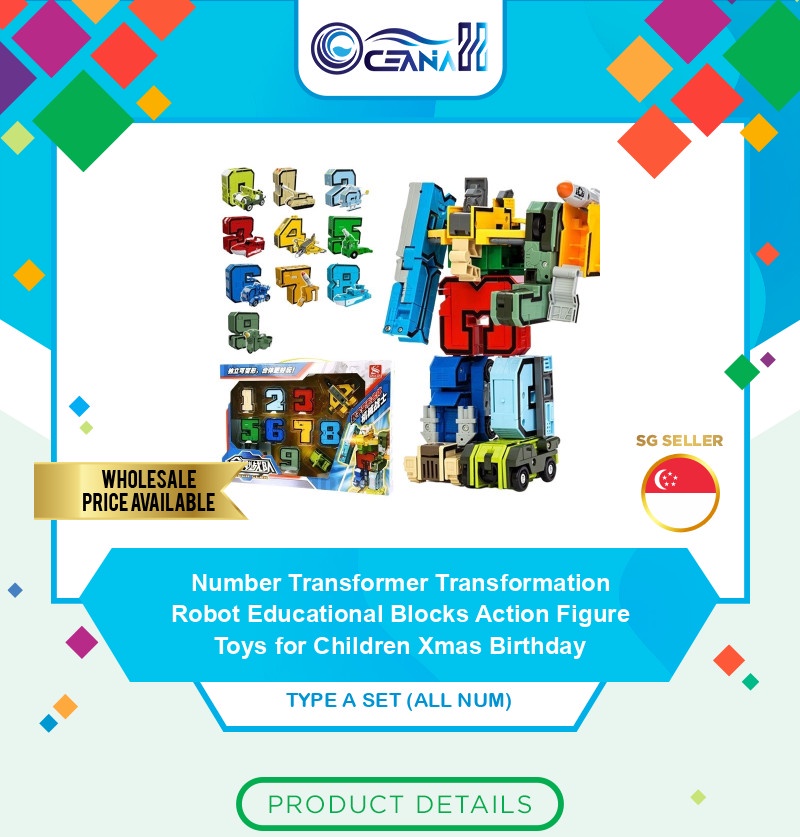 【SG Wholesale】Number Transformer Transformation Robot Educational ...