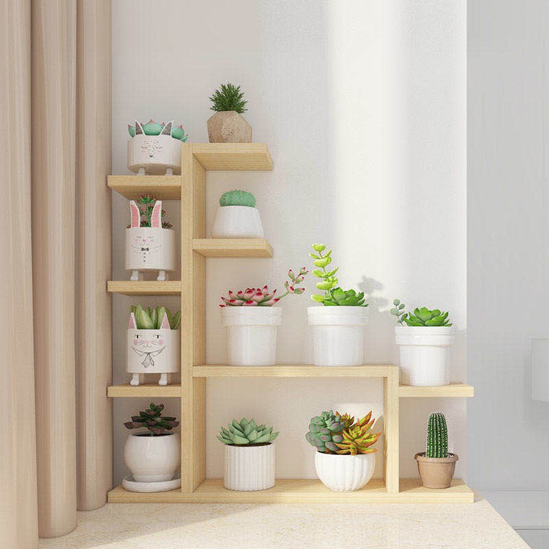 🔥In Stock🔥Wood plant rack small multi-layer rack succulent shelf solid ...