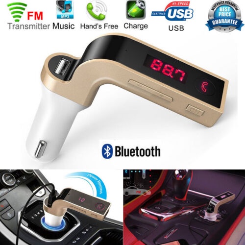 CAR G7 Wireless Bluetooth AUX Car Kit Handsfree FM Transmitter Radio ...