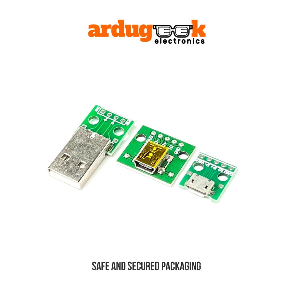 Female Fullsized Mini Micro Male USB Adaptor Breakout Board Module ...