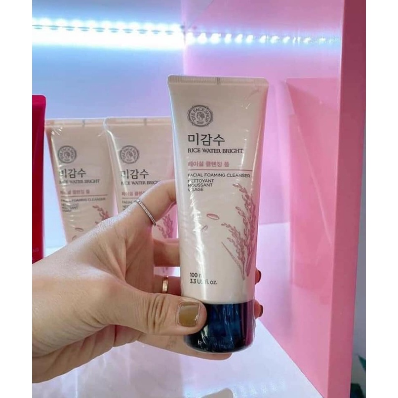 The Face Shop Rice Water Bright Rice Bran Cleansing Foam TFS | Shopee ...
