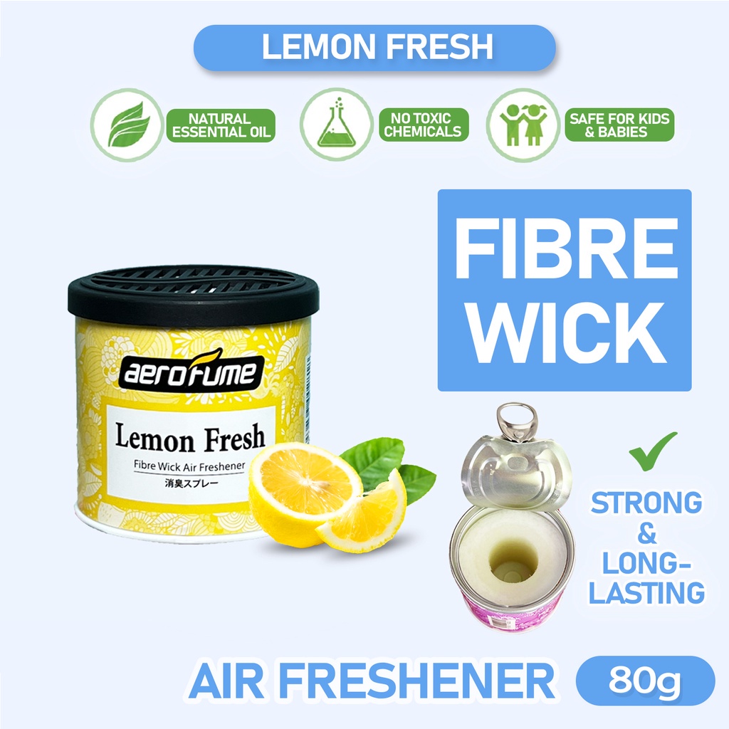 Aerofume Fibre Wick Air Freshener 80g (Lemon Fresh) Fragrance Car ...