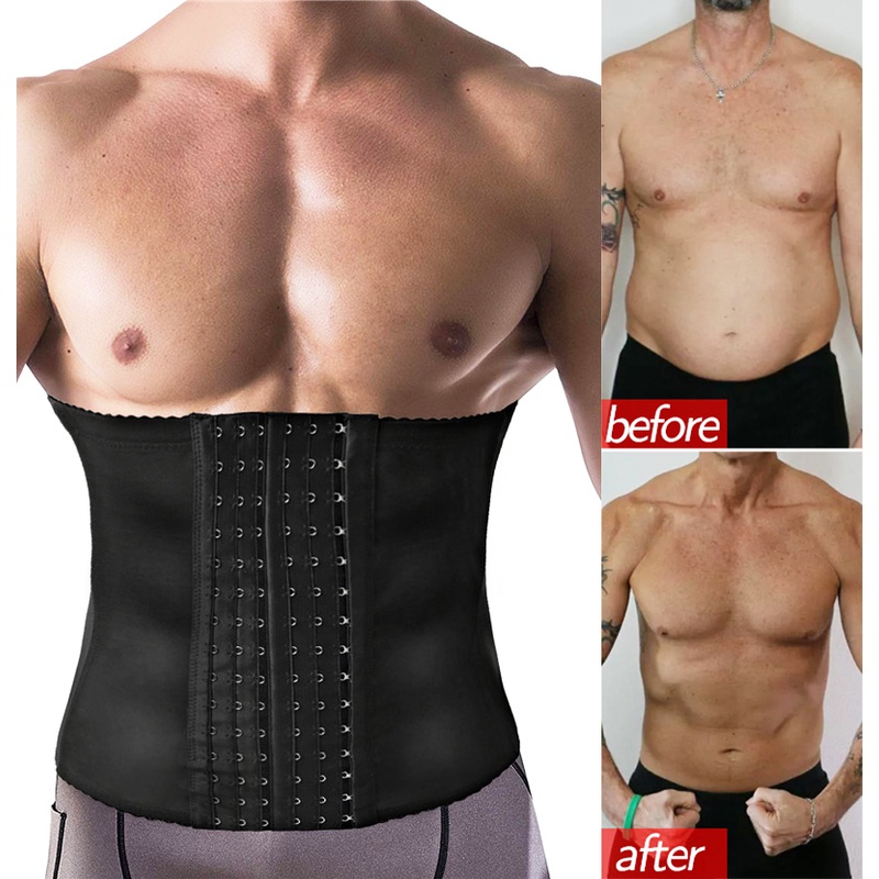 Men Slimming Body Shaper Waist Trainer Belt Corset For Abdomen Belly ...