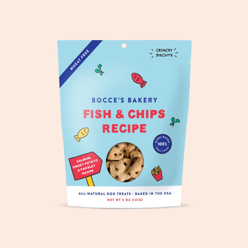 Bocce' Bakery - Fish & Chips Dog Biscuits Treats (141g) | Shopee Singapore
