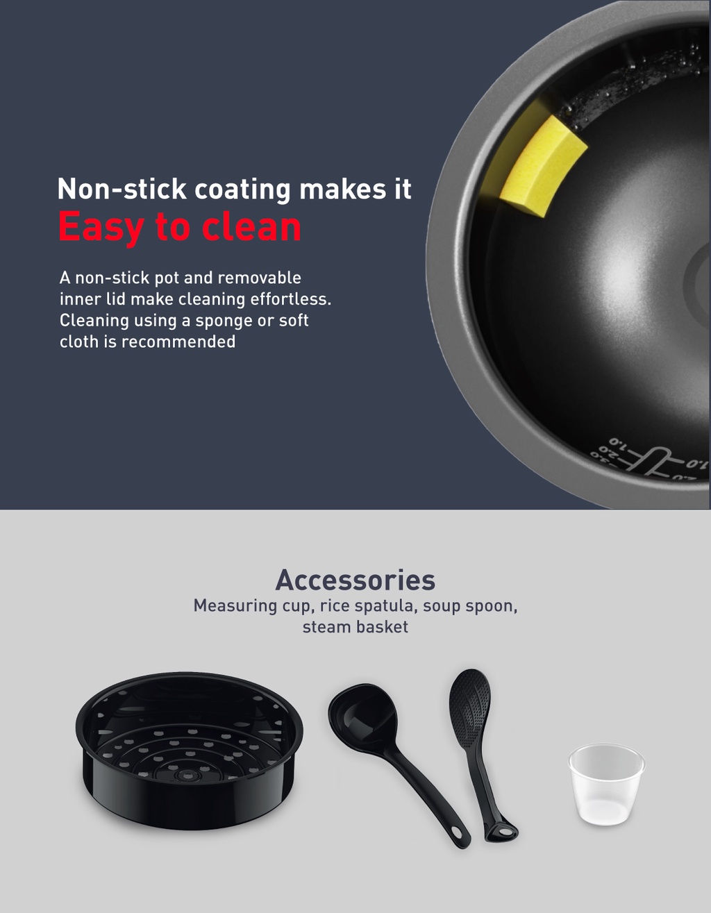 Tefal Easy Compact Fuzzy Logic Rice Cooker 1L RK7301 – 8 Programmes, AI ...