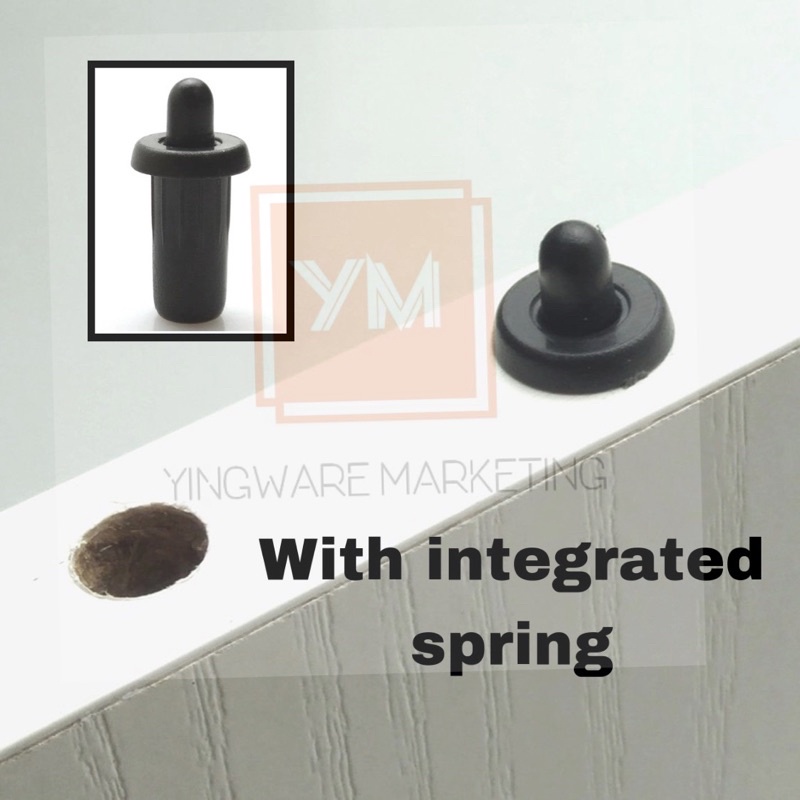 Cabinet swing door black spring PVC plastic pin pivot concealed hinge ...