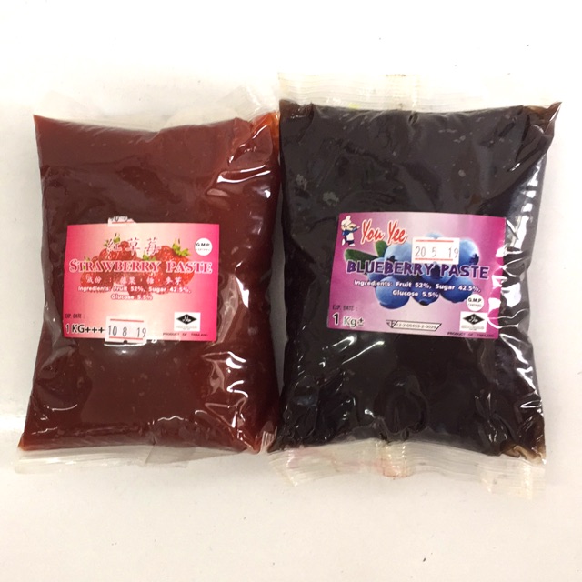 Strawberry / Blueberry Paste 1kg 500g | Shopee Singapore