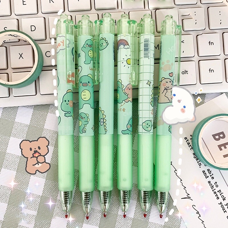 1Pc Gel Pen Fancy Retractable Black Refill Cute Animals Girls Aesthetic ...