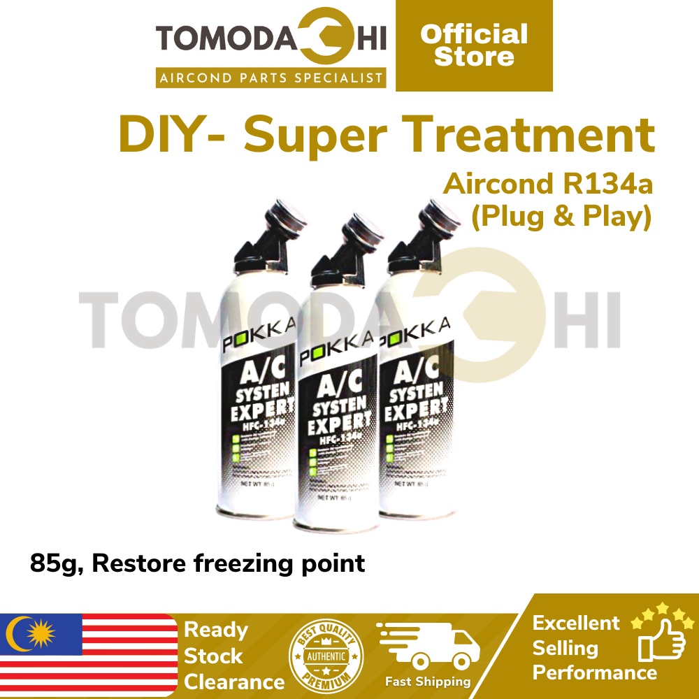 TOMODACHI Car Aircond AC Stop Leak DIY Super Treatment Refrigerant ...