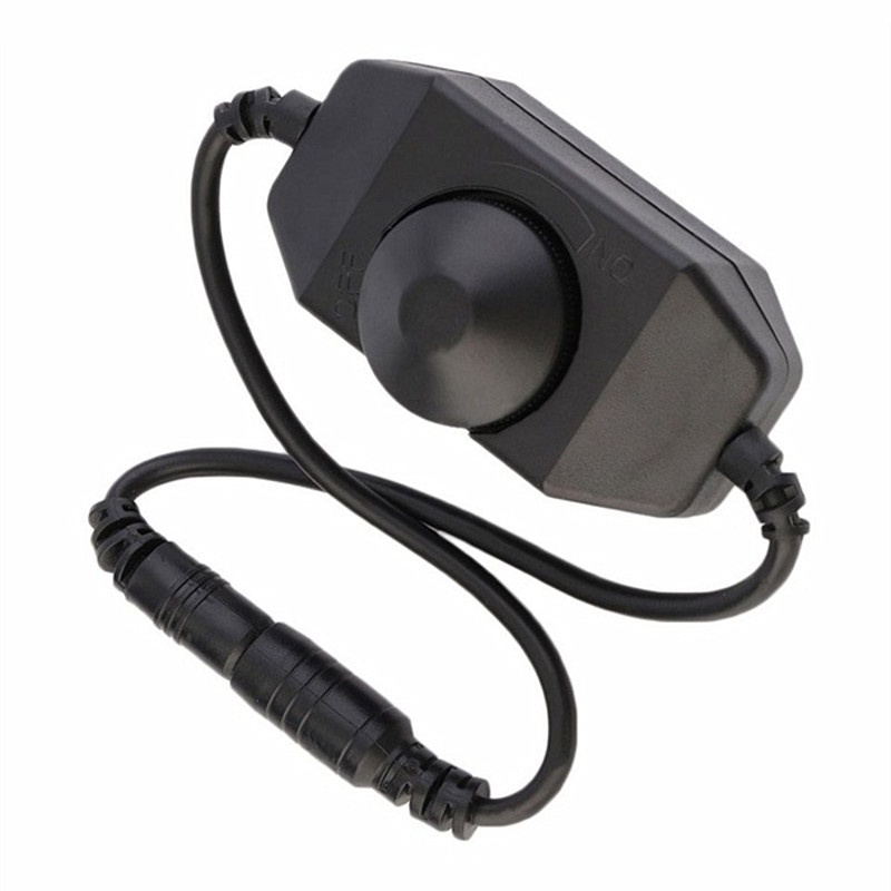 Premium 12V DC 0-100% PWM Manual Knob LED Dimmer Switch for LED Strip ...