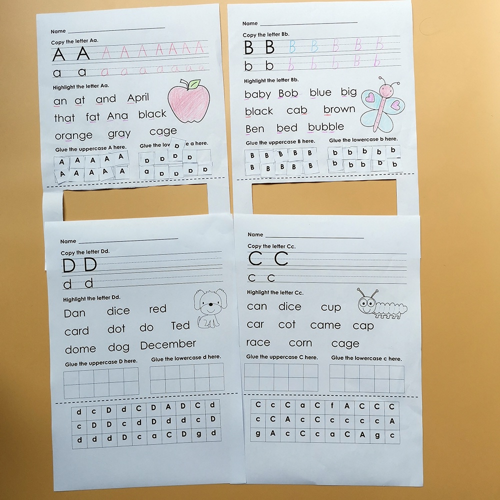 English 26 Alphabet From-A-to-Z Workbook Exercise Paper Book for Kid ...