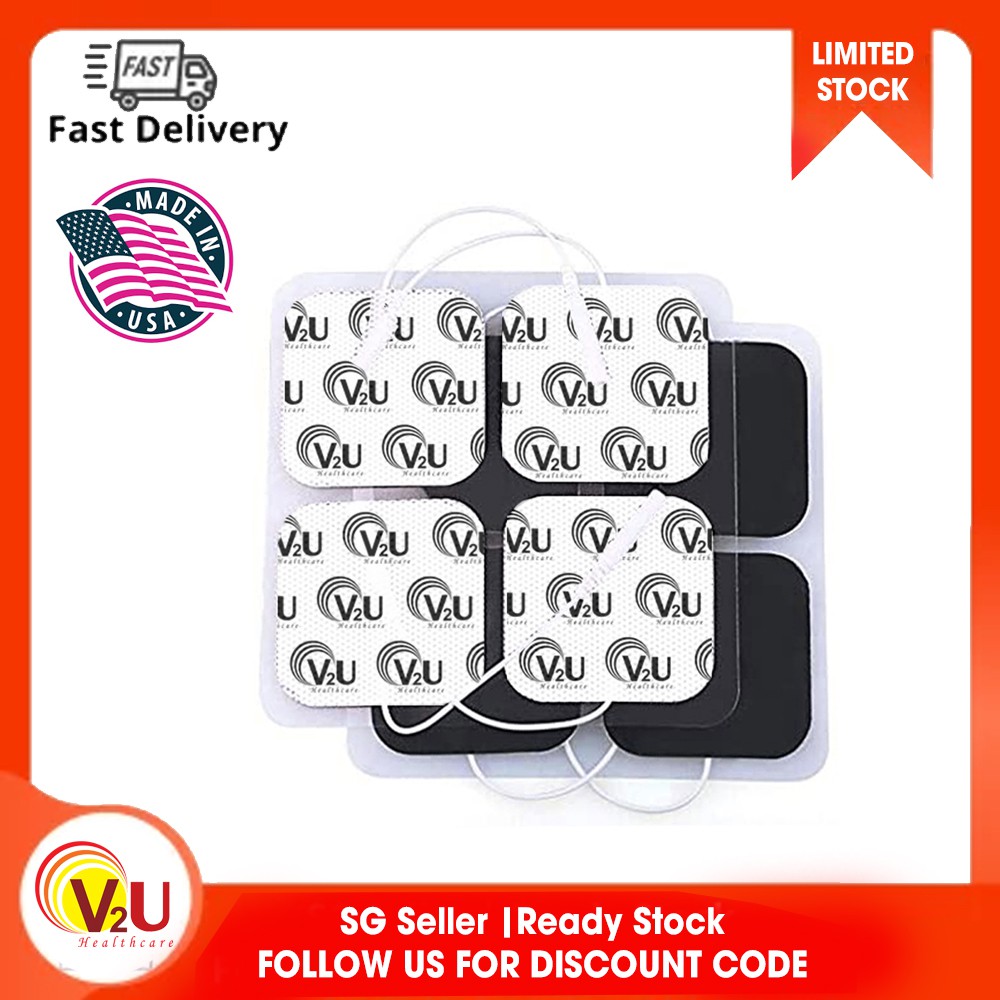 V2U Valutrode Electrodes Square Foam Top Electrodes with Multistick Gel ...