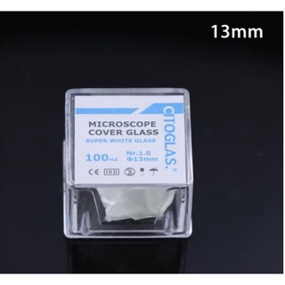Round Microscope slide Coverslip Glass Cover Slip bulat Circular, Diameter , CITOGLAS | Shopee ...