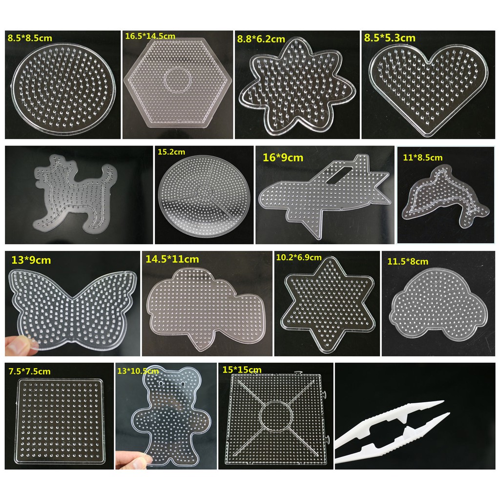 Large Pegboards for Perler Bead Hama Fuse Beads Clear Square Design ...