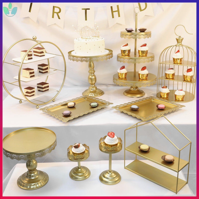 Dessert Holder Cupcake Holder European Wedding Iron Cake Pastry Fruit ...
