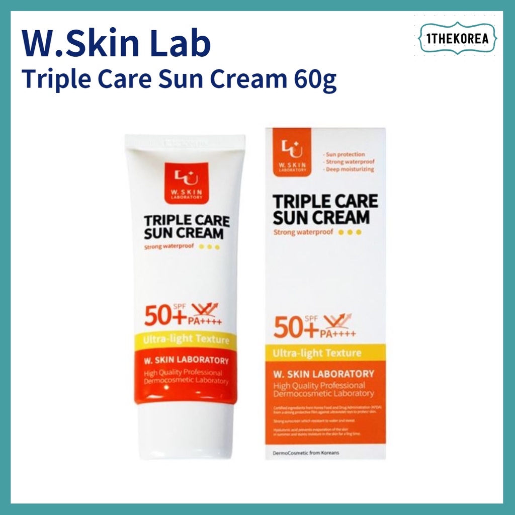 W.SKIN LAB Triple Care Sun Cream 60g Sun Screen EXP 2025 Jan | Shopee ...