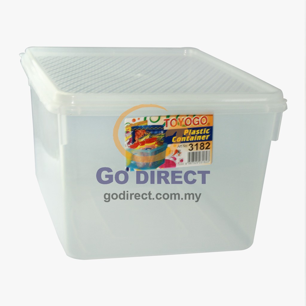 4 X TOYOGO 3.5L Diamond Container Reusable Food Grade Plastic ...