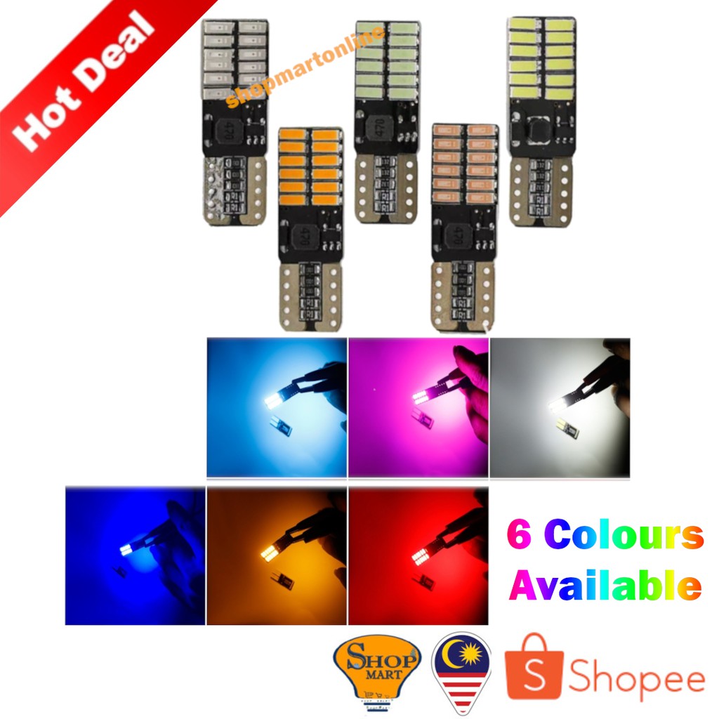 Car T10 Led Bulb Light Bulbs 4014 24SMD Led Wedge Light Persona New ...