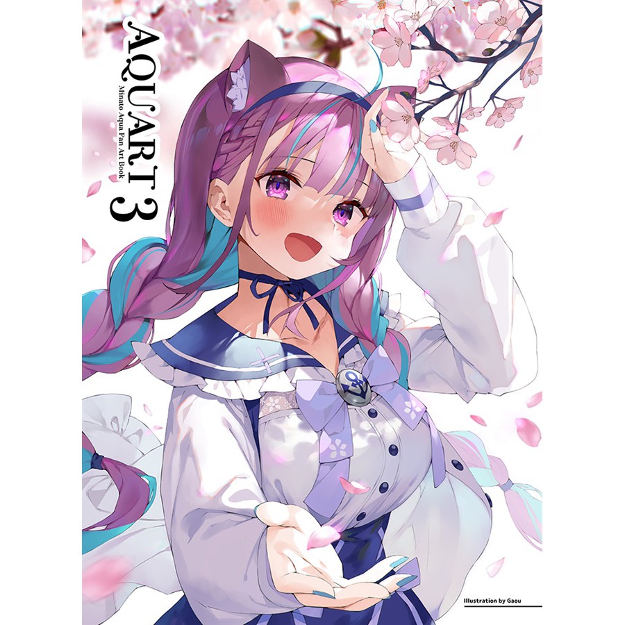 Minato Aqua - Aquart 3 Hololive Illustration Collection Art Book Doujin (illust by: Gaou) Vtuber ...