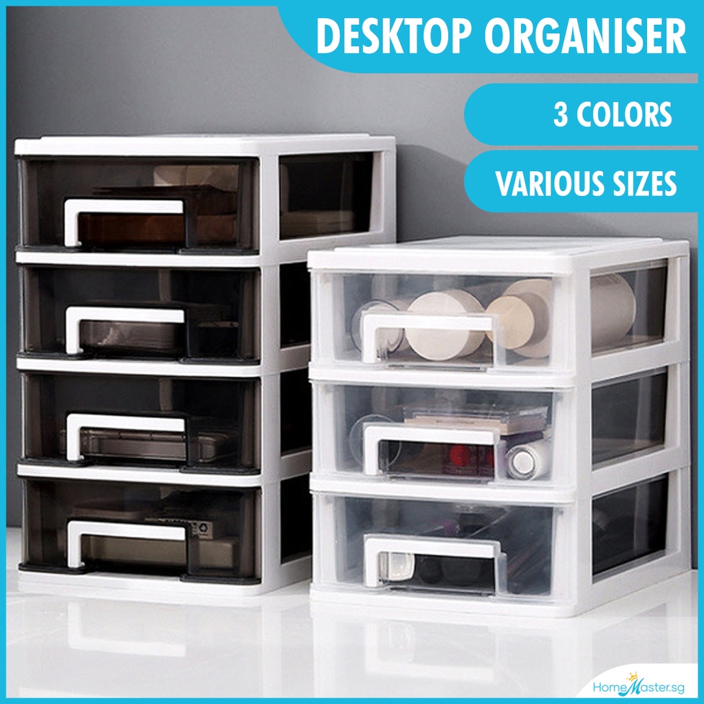 [SG Ready Stock] Desktop Transparent Drawer Storage Box | Shopee Singapore
