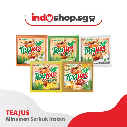 TeaJus Teh Instant Apel Melati Melon Madu Gula Batu | Wings (10 sachets ...