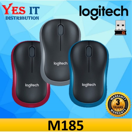 Logitech Wireless Mouse M185 (Blue , Grey , Red) | Shopee Singapore