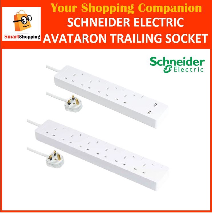 Schneider Electric AvatarOn Trailing socket with individual switch ...