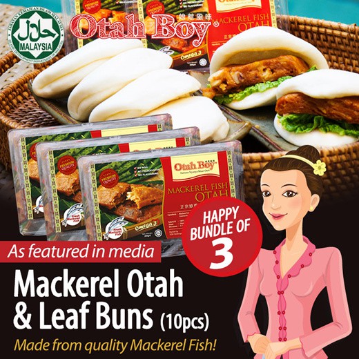 [Otah Boy] Otah Bun Lover Bundle (3pcs Premium Chunky Nyonya Otah ...