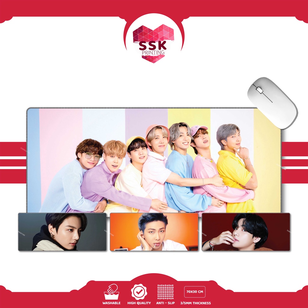 BTS Kpop Extended Mousepad | Deskmat | Long Mousepad | Gaming Mousepad ...
