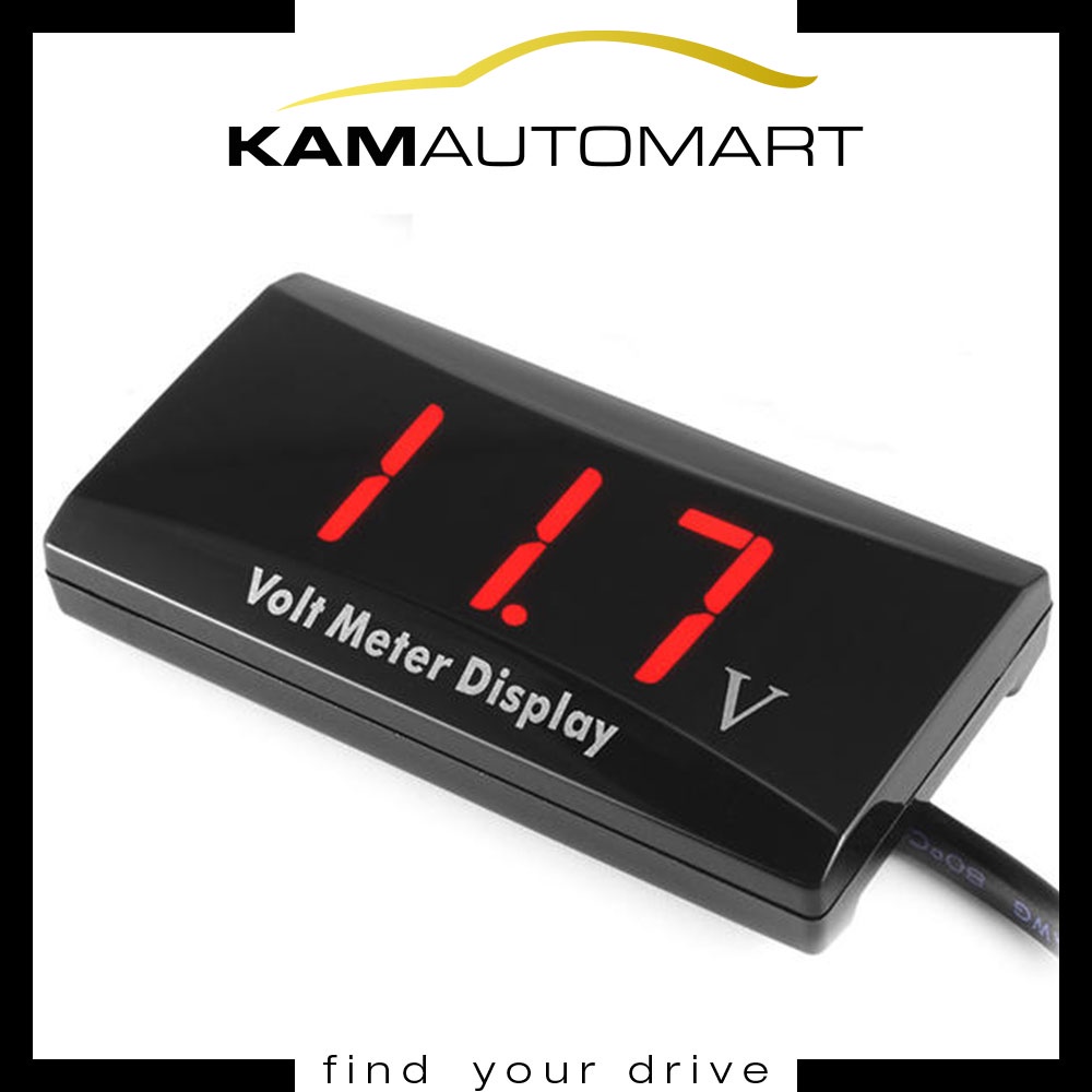 Digital LED Volt Voltage Meter Display Voltmeter for Car DC 12V (KAM ...