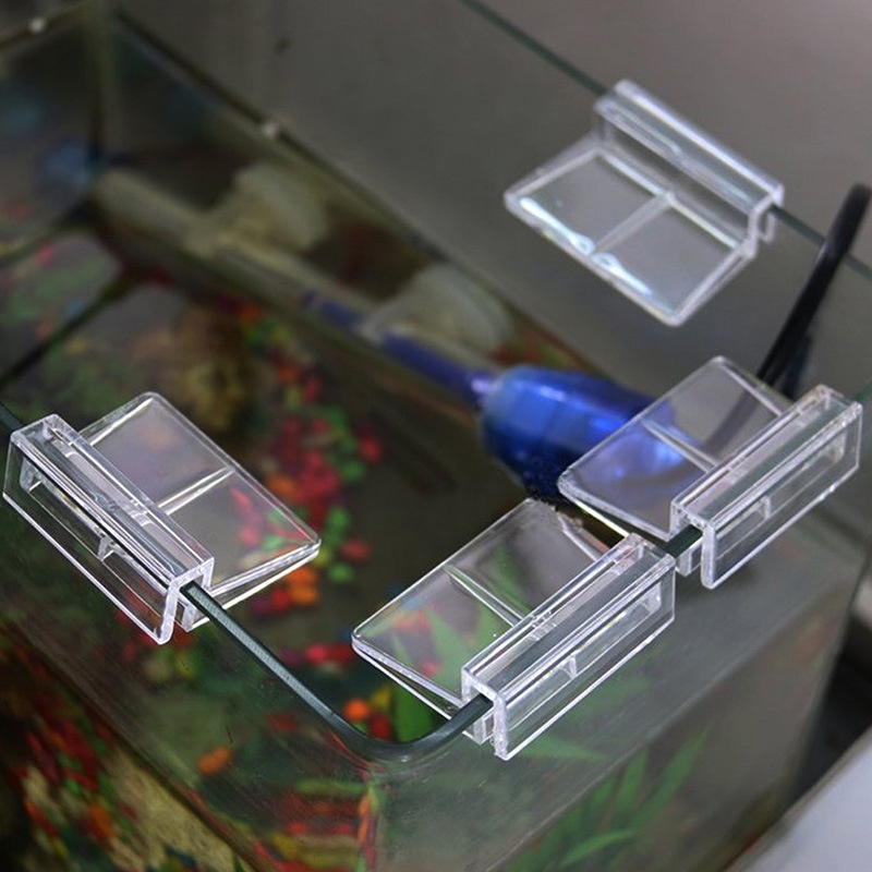 4Pcs Aquarium Glass Cover Holder Acrylic Fish Tank Lid Clips Support ...