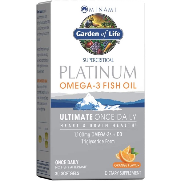 Garden of Life Minami Supercritical Platinum Ultimate Once Daily Omega ...