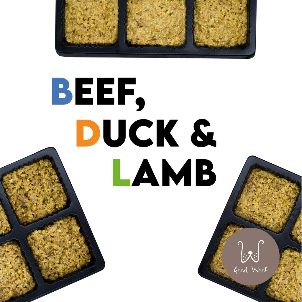 GoodWoof Duck, Beef, Lamb (Bundle of 10 x 600g) Dog Food | Shopee Singapore