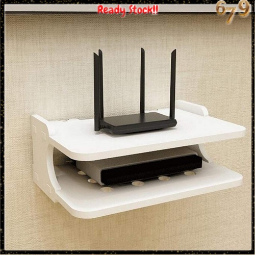 Router DVD Player TV Rack Set-Top Box Floating Storage Shelf Wall Modem ...