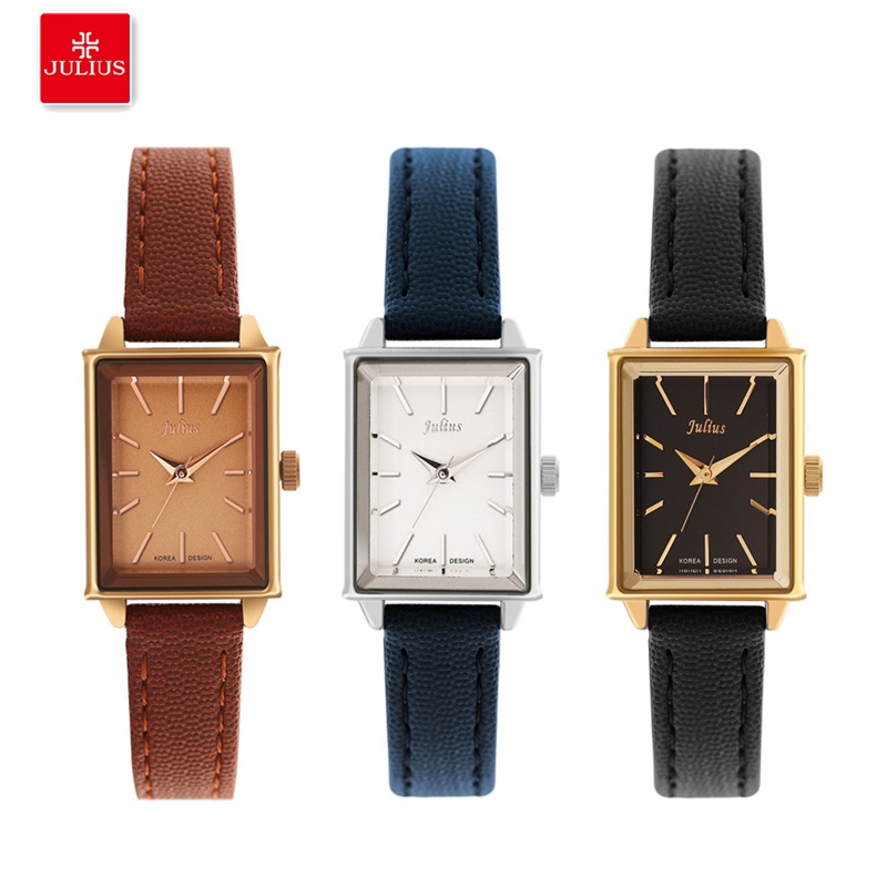 JULIUS Rectangular Quartz Watch Waterproof Ladies Watch JA-787 | Shopee ...