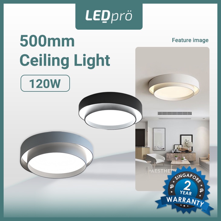 LED Pro Ceiling Light 500MM 120W Tri-tone Round Double-Layer Ceiling ...
