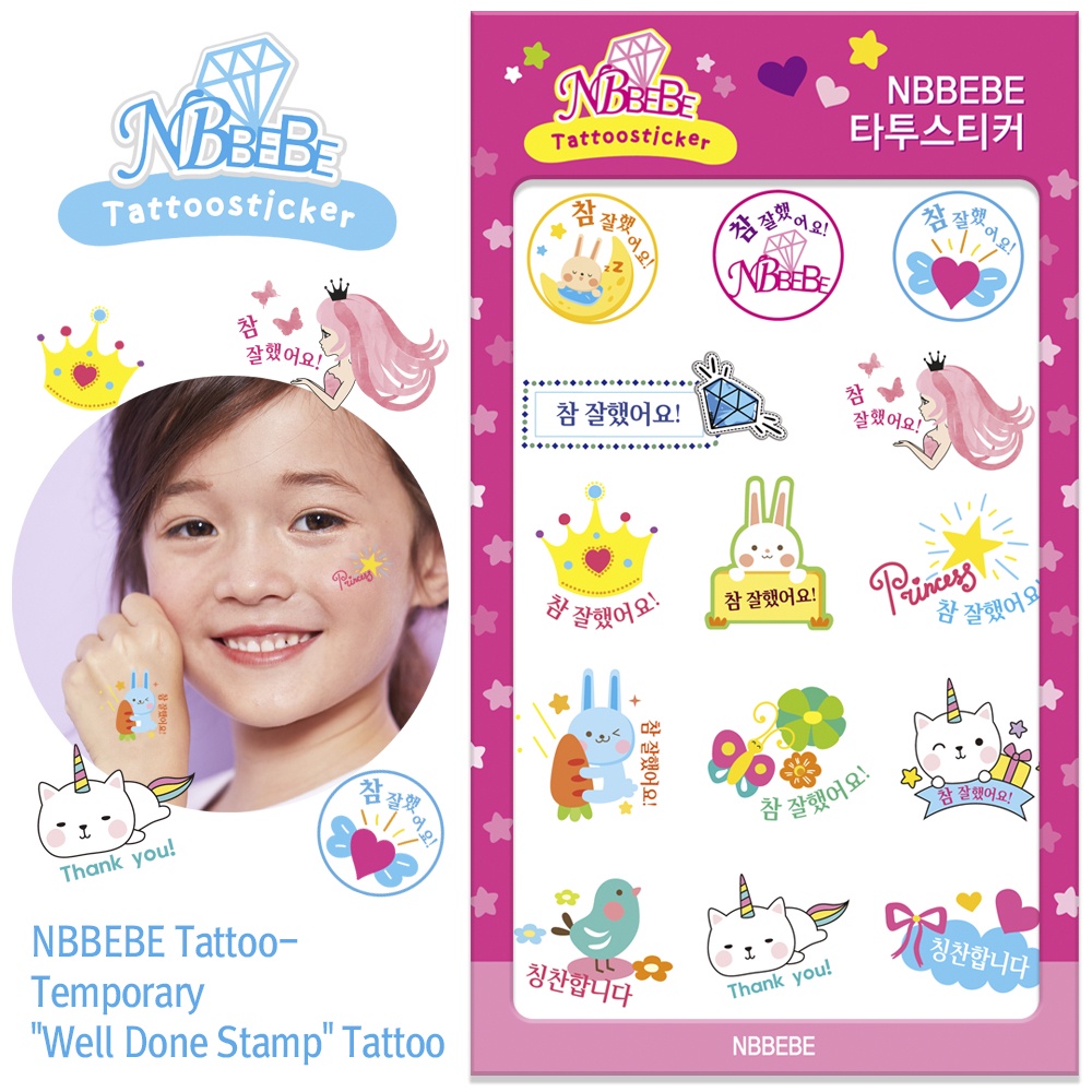 NBBEBE Safe Tattoo Stickers for Kids, Special Reward Stickers for Face ...
