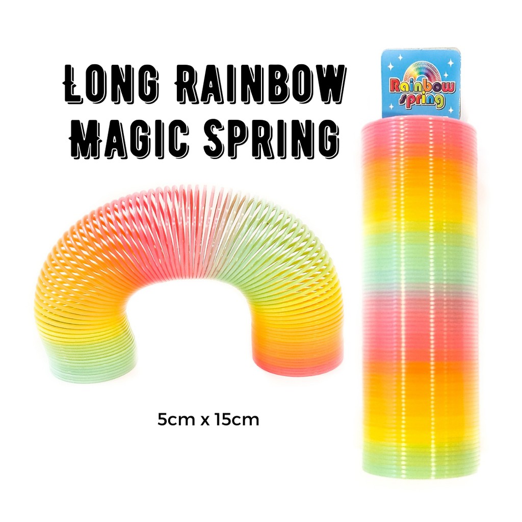 [SG Stock] Long Rainbow Magic Spring Toy Kids Slinky | Shopee Singapore